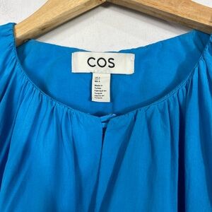 COS | Dresses | Cos Blue Cotton Maxi Dress | Poshmark